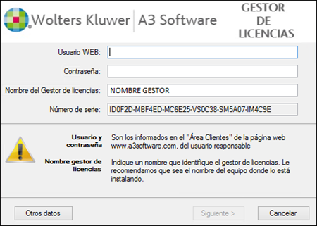 Instalar Gestor de Licencias manualmente (GL)